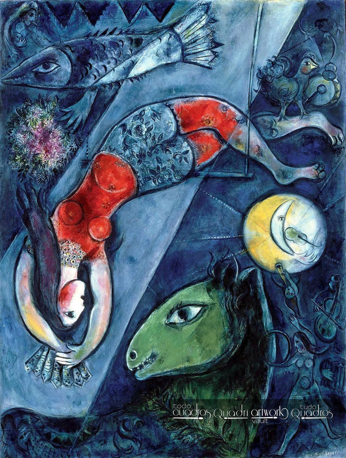 "The Blue Circus" by Chagall, a surrealist painting.