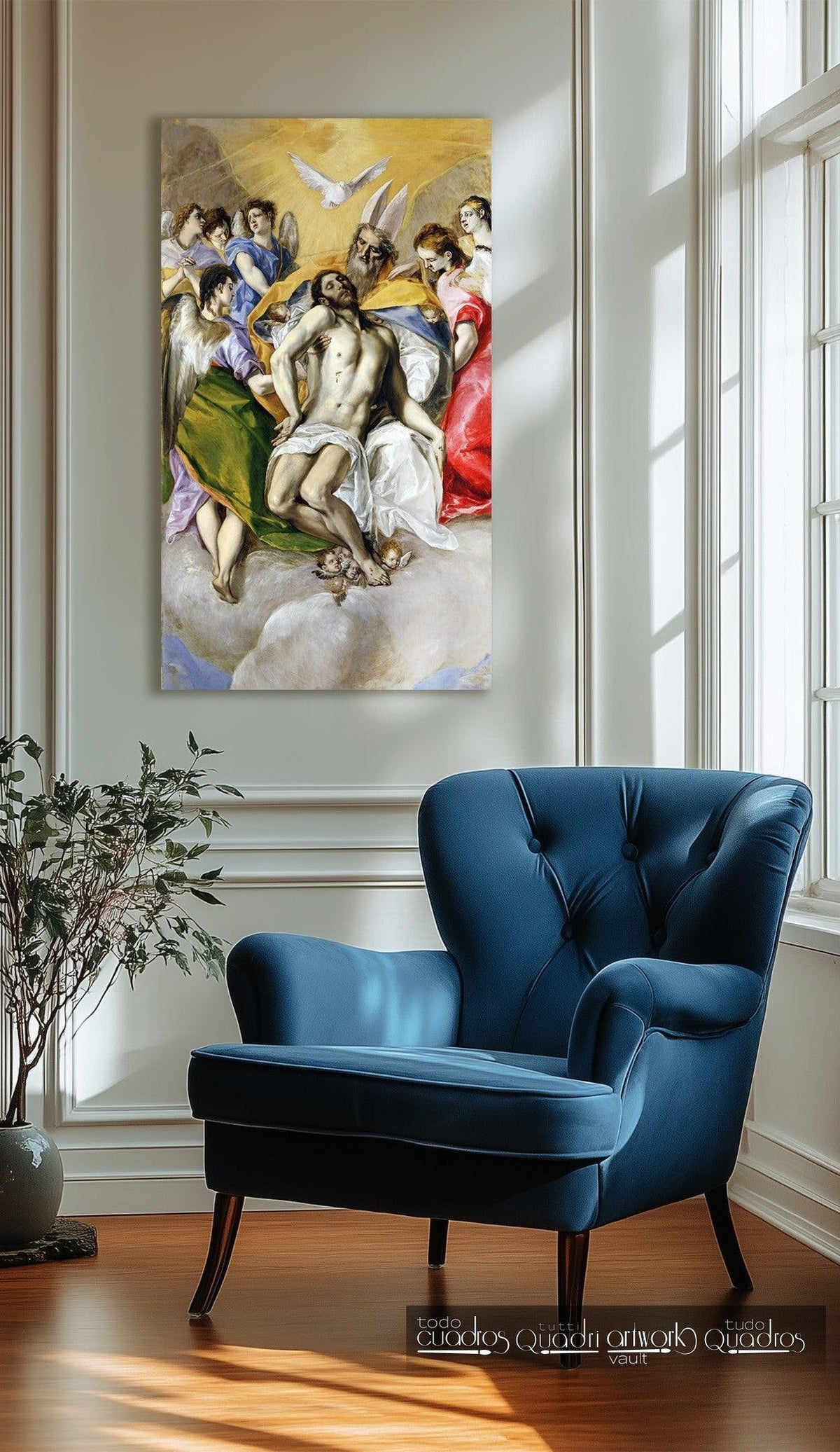Painting "The Holy Trinity," by El Greco, oil on canvas.